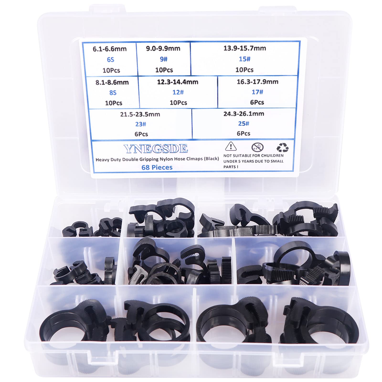 8 Size Heavy Duty Ratcheting Hose Clamp 6.1-26.1mm Adjustable Speedy ...