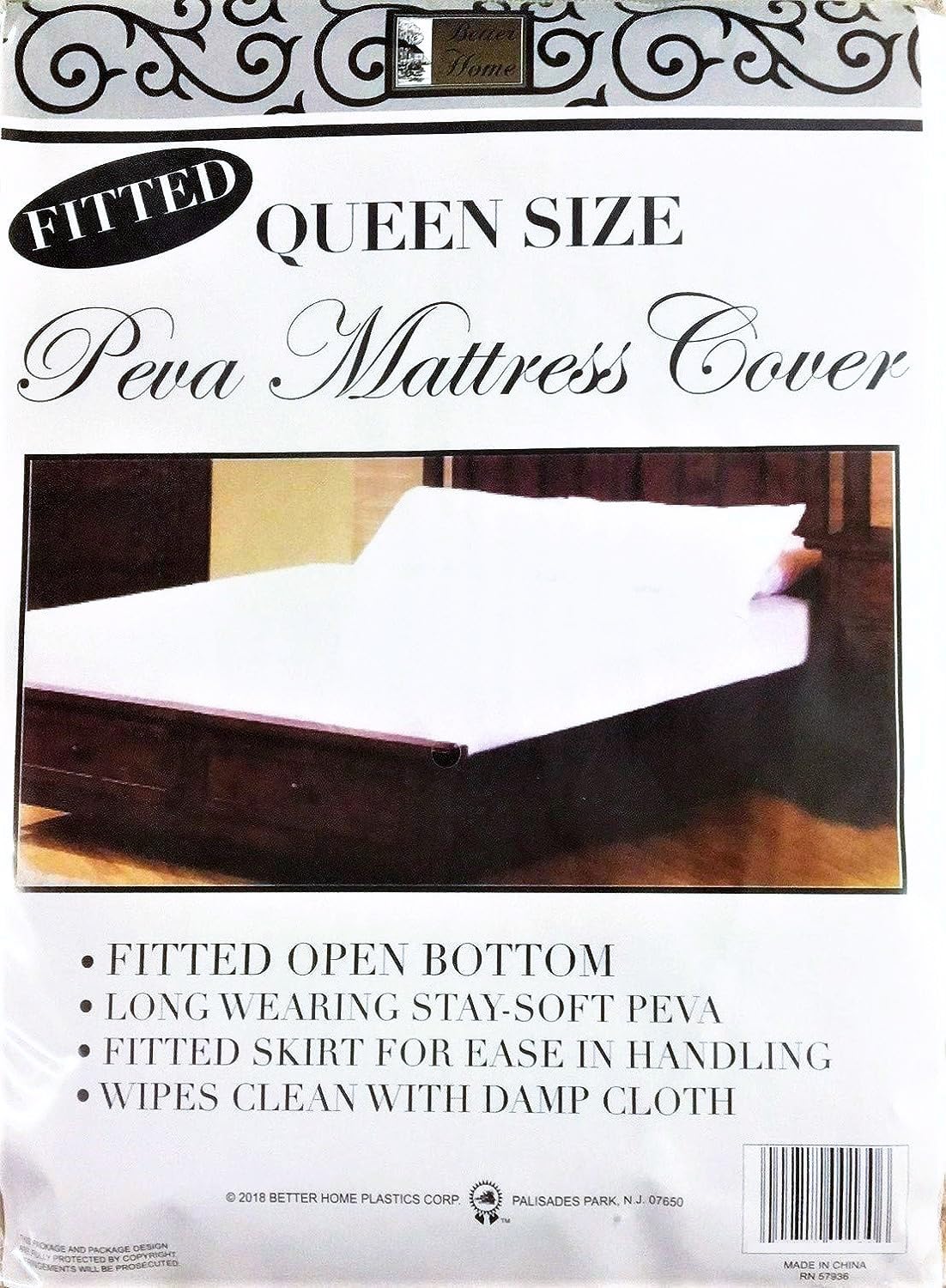 Amazon.com: Better Home PEVA Fitted Mattress Cover Protector Waterproof ...