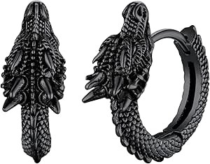 Amazon.com: U7 Aretes punk rock para hombres y mujeres, hipoalergénicos ...