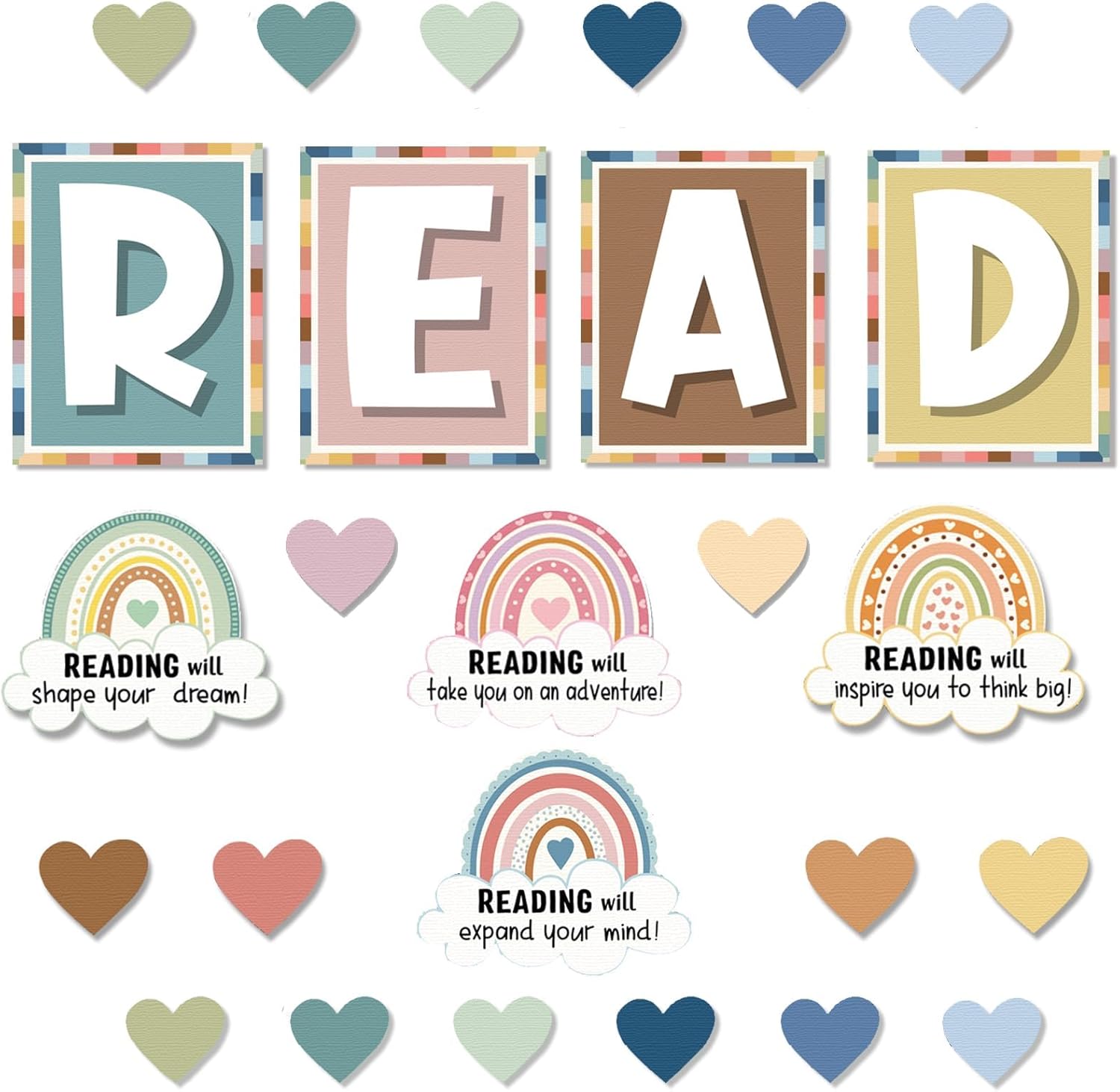 Amazon.com: Adduster Reading Corner Decor - Bohemian Classroom Decor ...