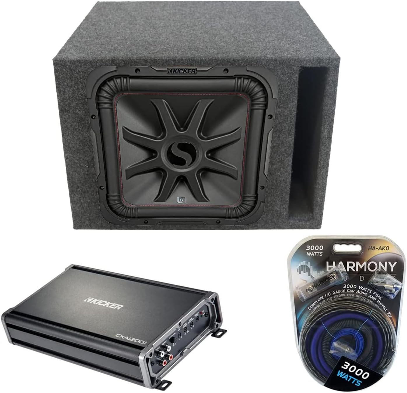 Amazon.com: KICKER 45L7R154 Car Audio L7R Square 15" 1800W 4 Ohm DVC ...