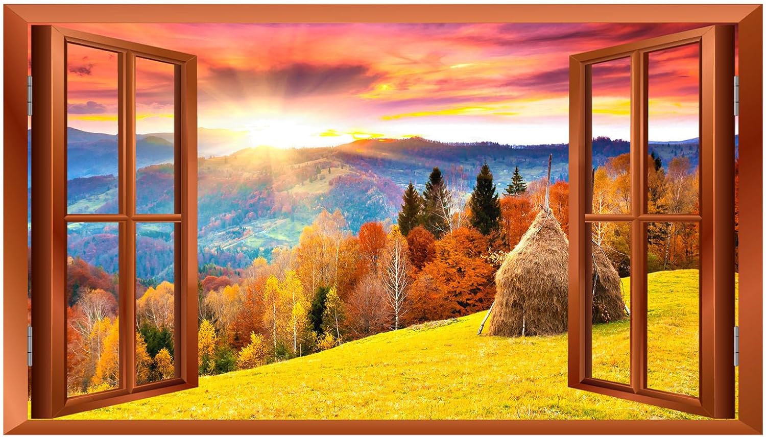 Amazon.com: Forest 3D Wall Stickers Fall Autumn Wall Decals Peel and ...