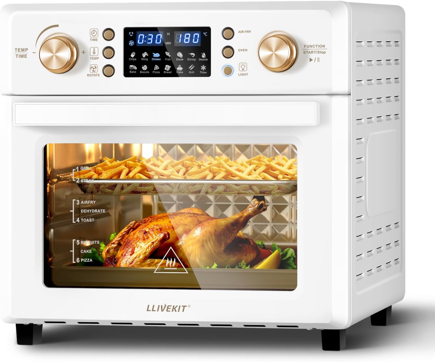 Hauswirt Air Fryer Oven 25 Litre Extra Large, Countertop Convection ...