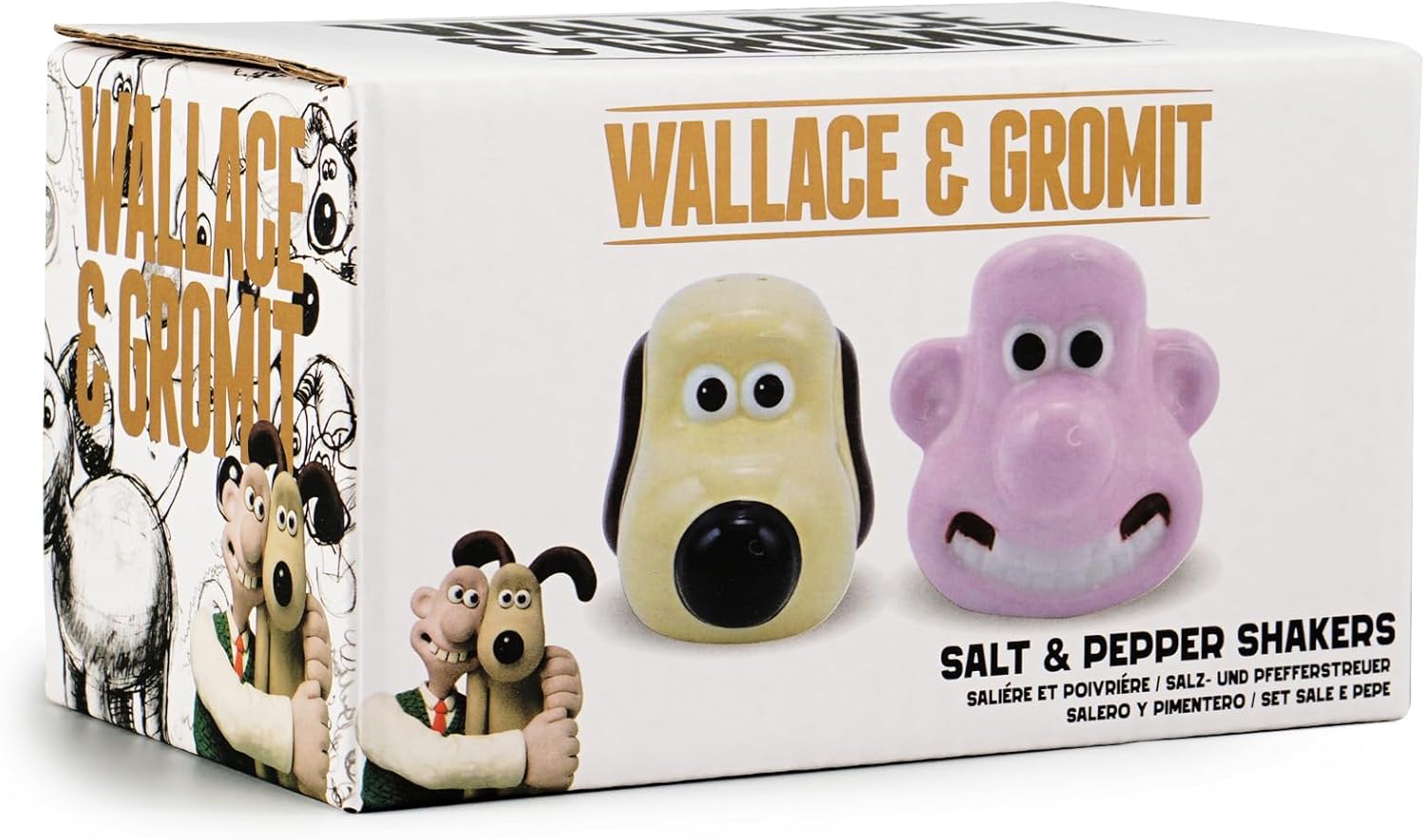 Amazon.com: Wallace and Gromit Salt and Pepper Shakers - Wallace and ...