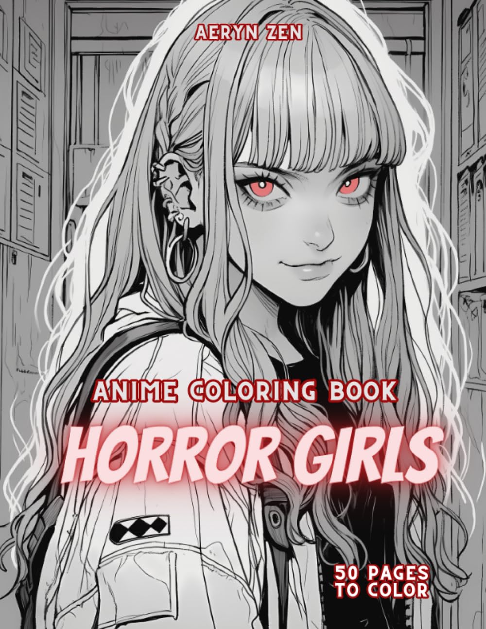 Amazon.co.jp: Anime Coloring Book: Horror Girls: Manga Art & Anime ...