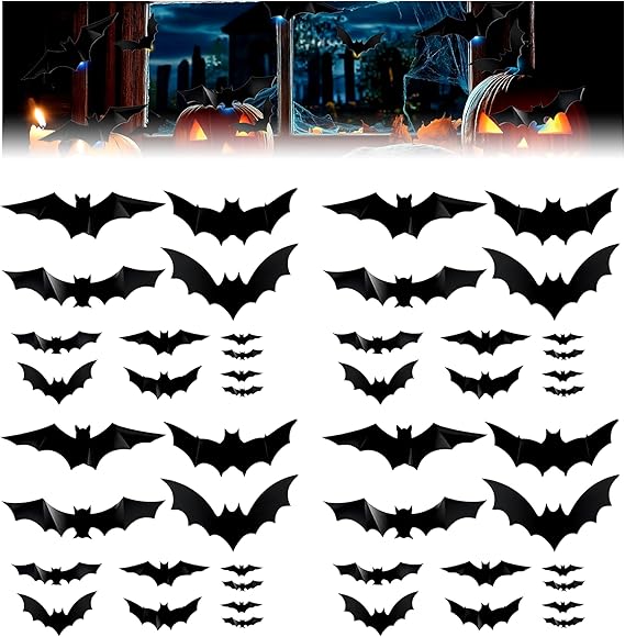 Amazon.com: Halloween 3D Lighted Bats, 2026 New 3D Bat Design LED ...