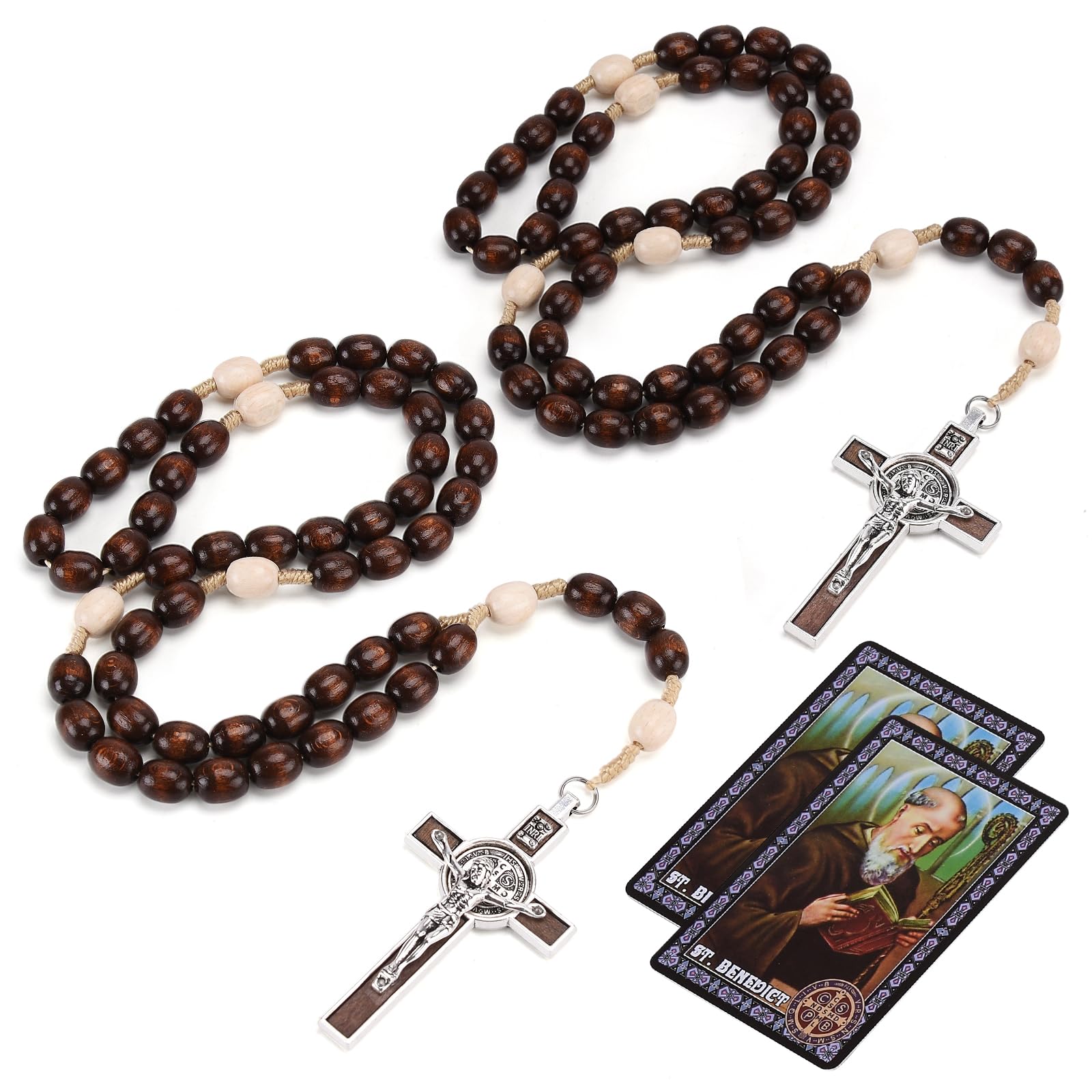 Amazon.com: Rosary Beads Catholic for Women Men, 2 PCS Orthodox ...