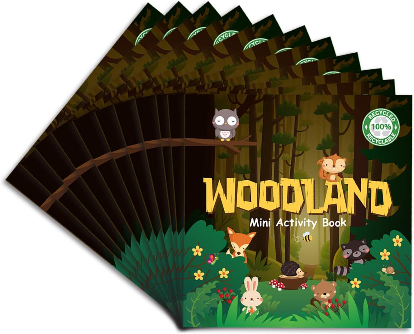 Amazon.com: Think Green Fun Woodland Kids Party Favors Mini Activity ...