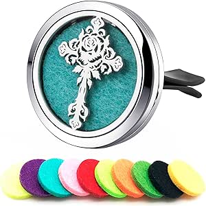 Amazon.com: Cross Car Aromatherapy Essential Oil Diffuser Vent Clips ...