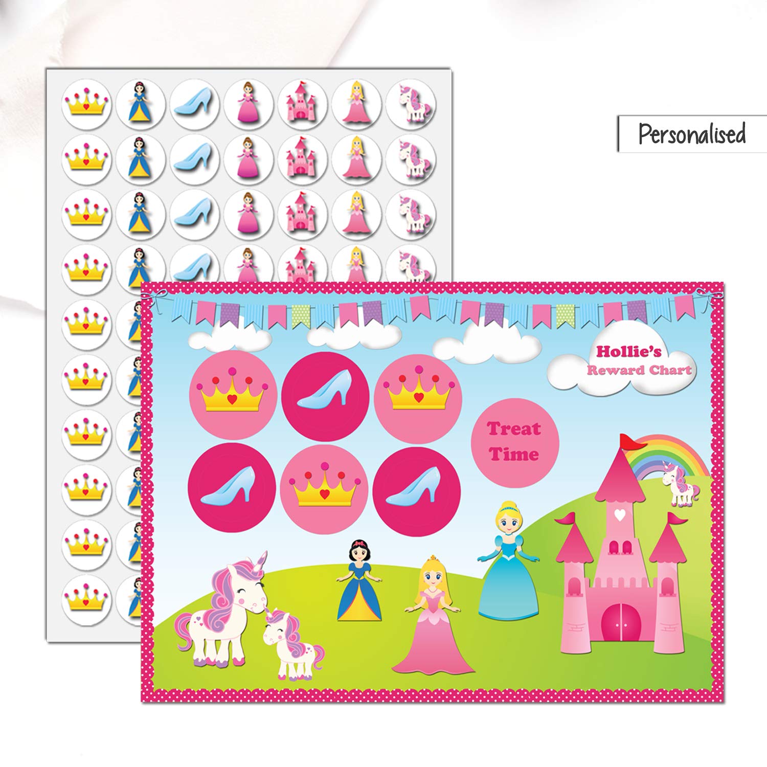Buy Reward Chart for Children, Personalised Princess Potty Training ...