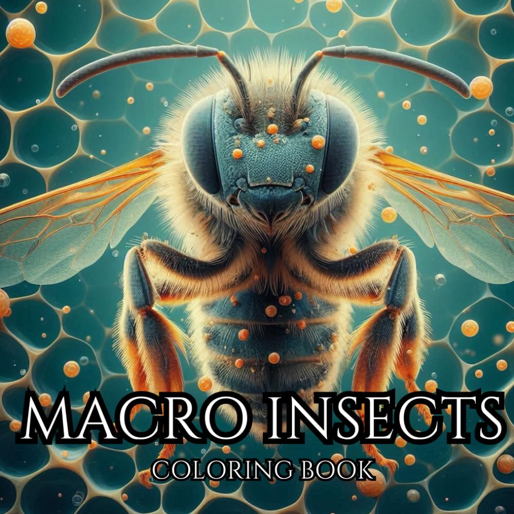MACRO INSECTS. Series of Therapeutic Coloring Books for Adults and ...