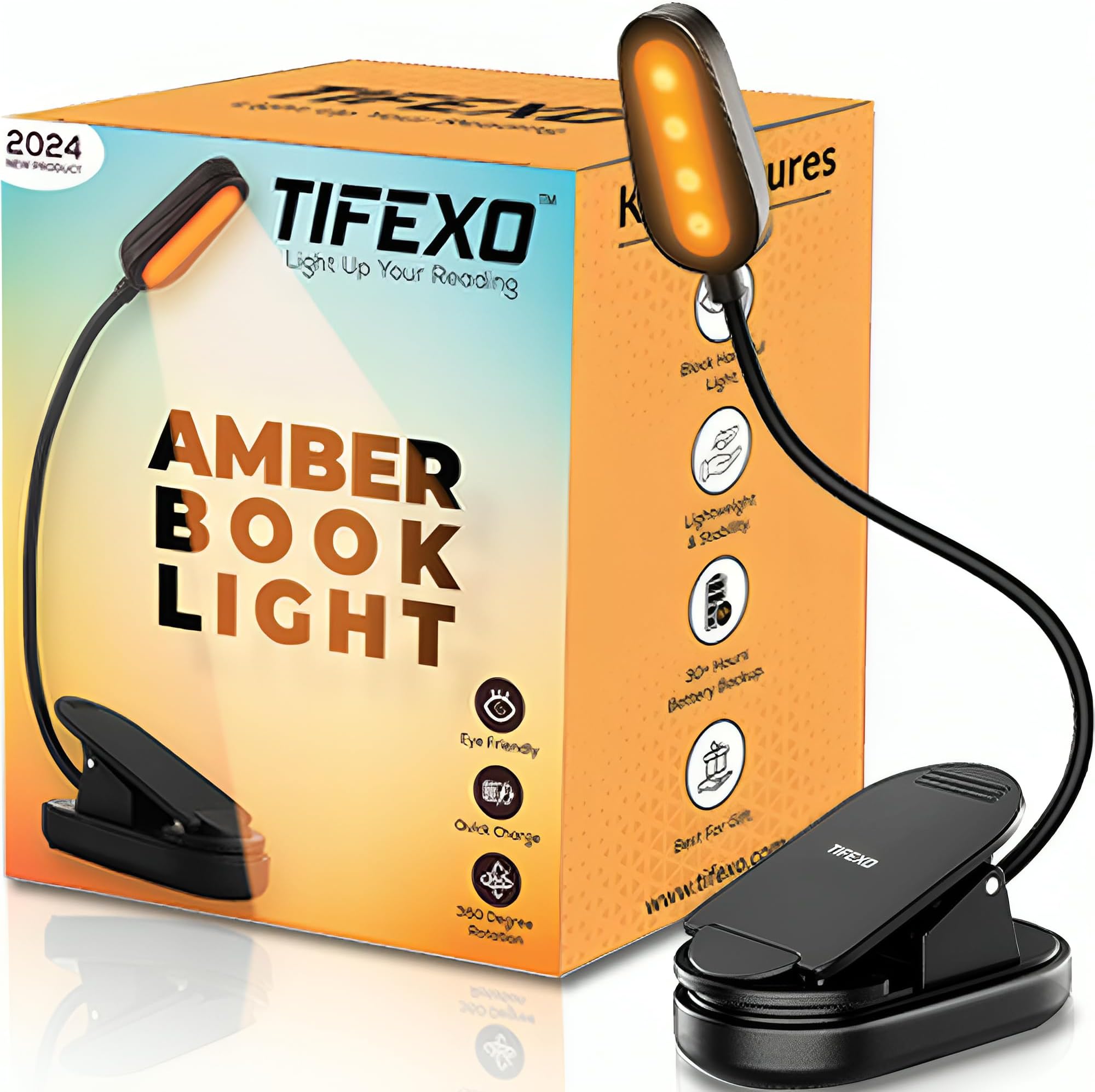 Amazon.com: SomniLight Rechargeable Amber Book Light (16 Mini LEDs ...