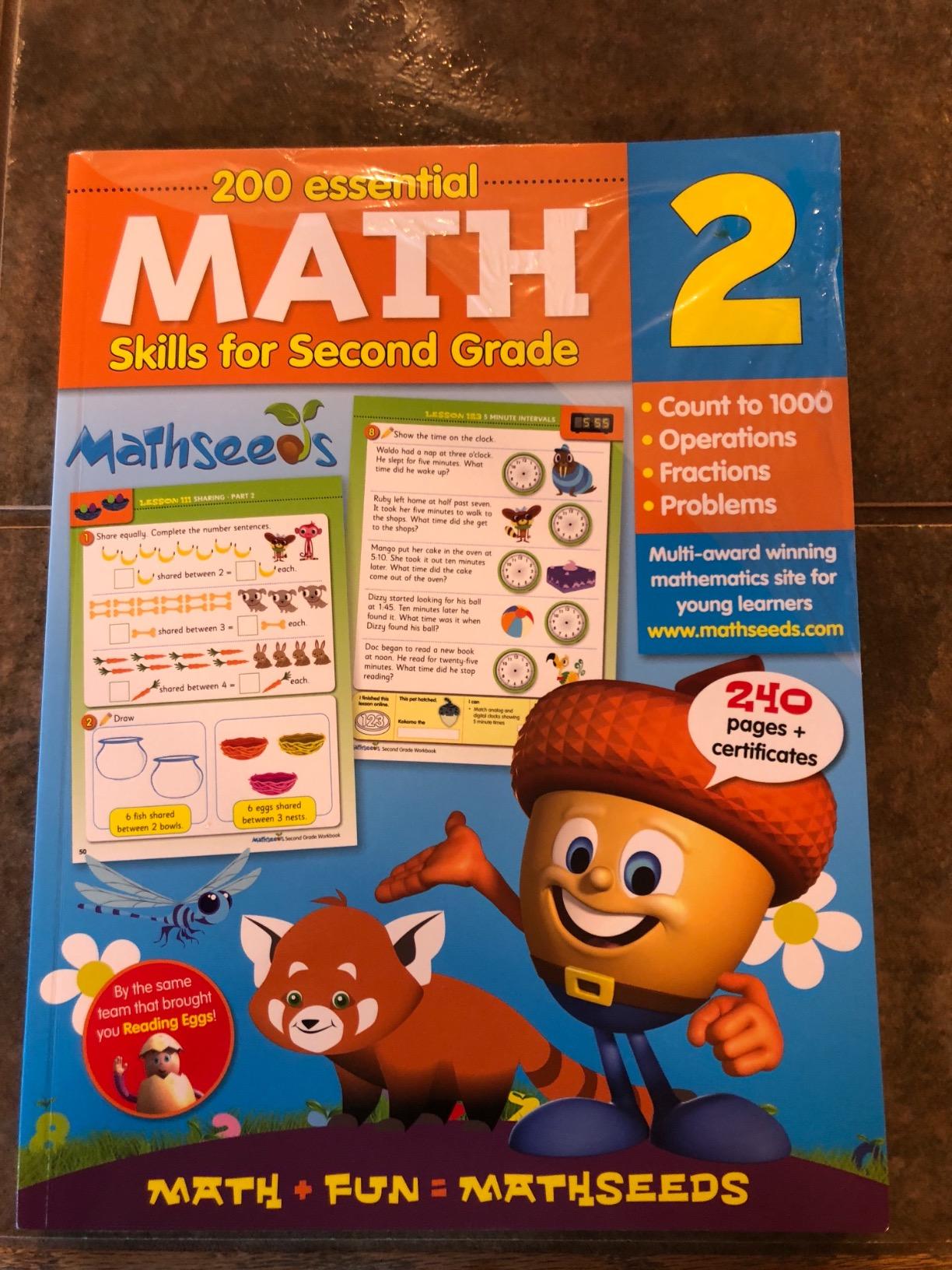 Math for 2nd Grade Workbook - 200 Essential Math Skills (Reading Eggs ...