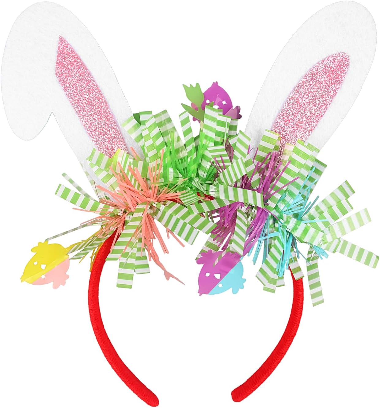 Amazon.com: SeBneny Glitter Easter Bunny Ears Headband Easter Egg Chick ...