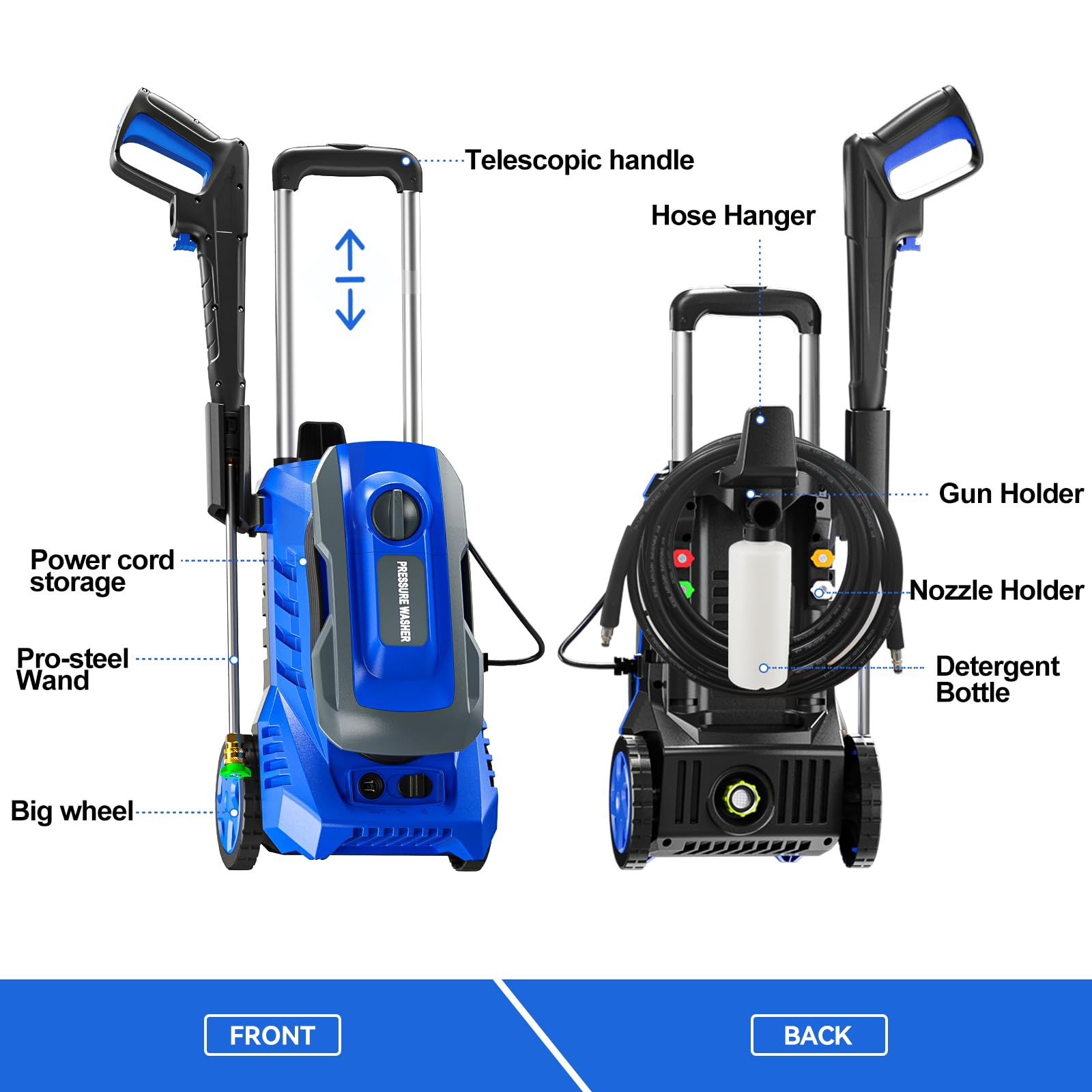 Snapklik.com : Electric Pressure Washer Power Washer - 4800 P 2.8 G ...