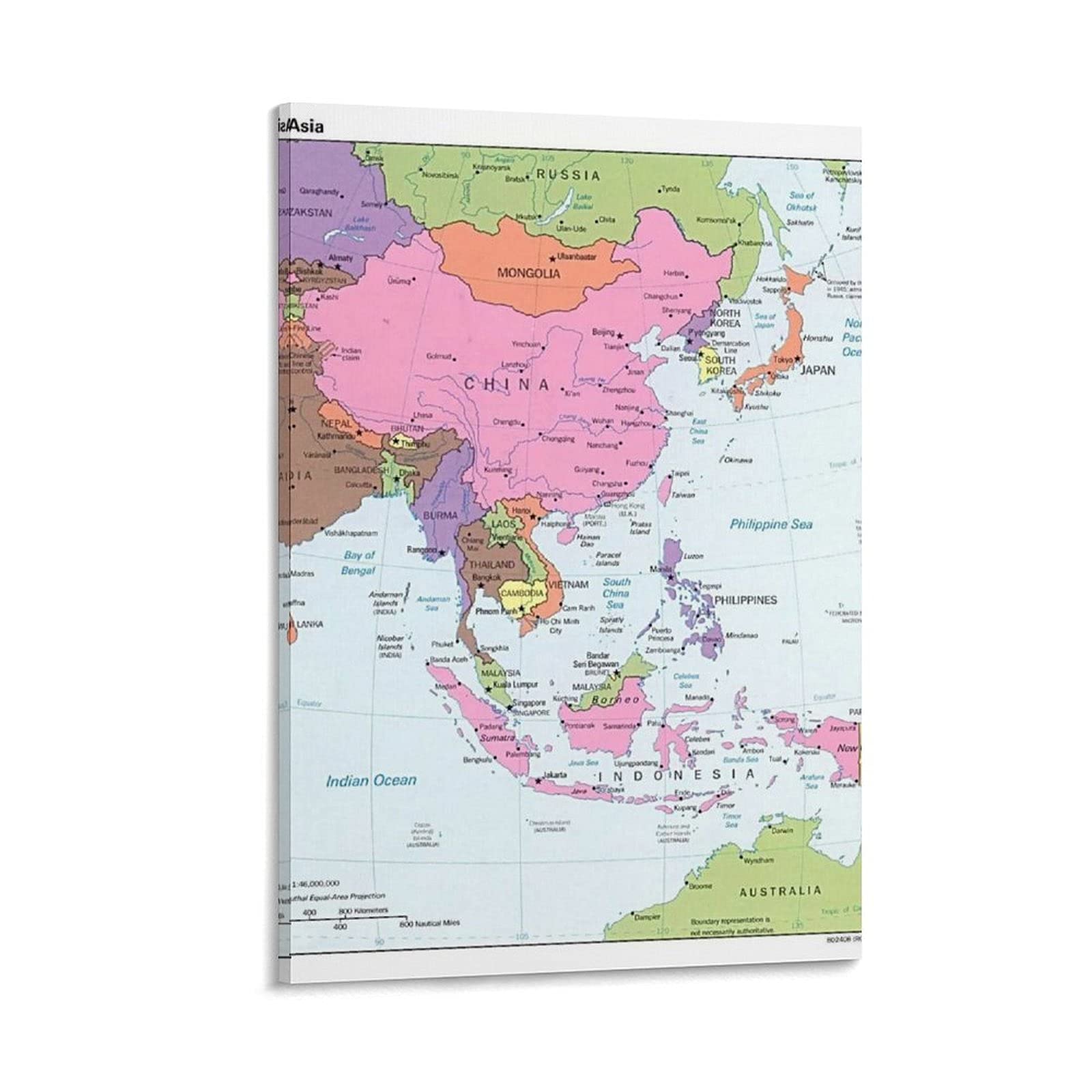 East Asia Political Map Map Of East Asia All Countries Stock