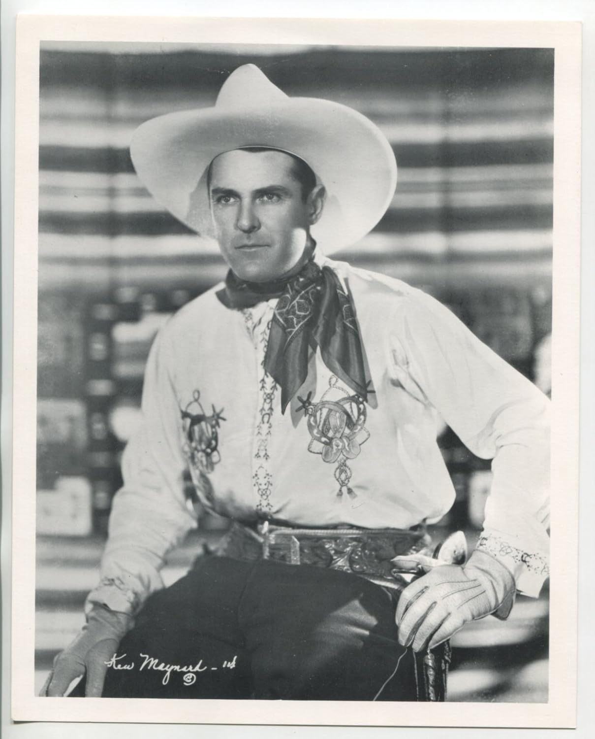 MOVIE PHOTO: Ken Maynard 8"x10" Black & White Fan Card FN at Amazon's ...