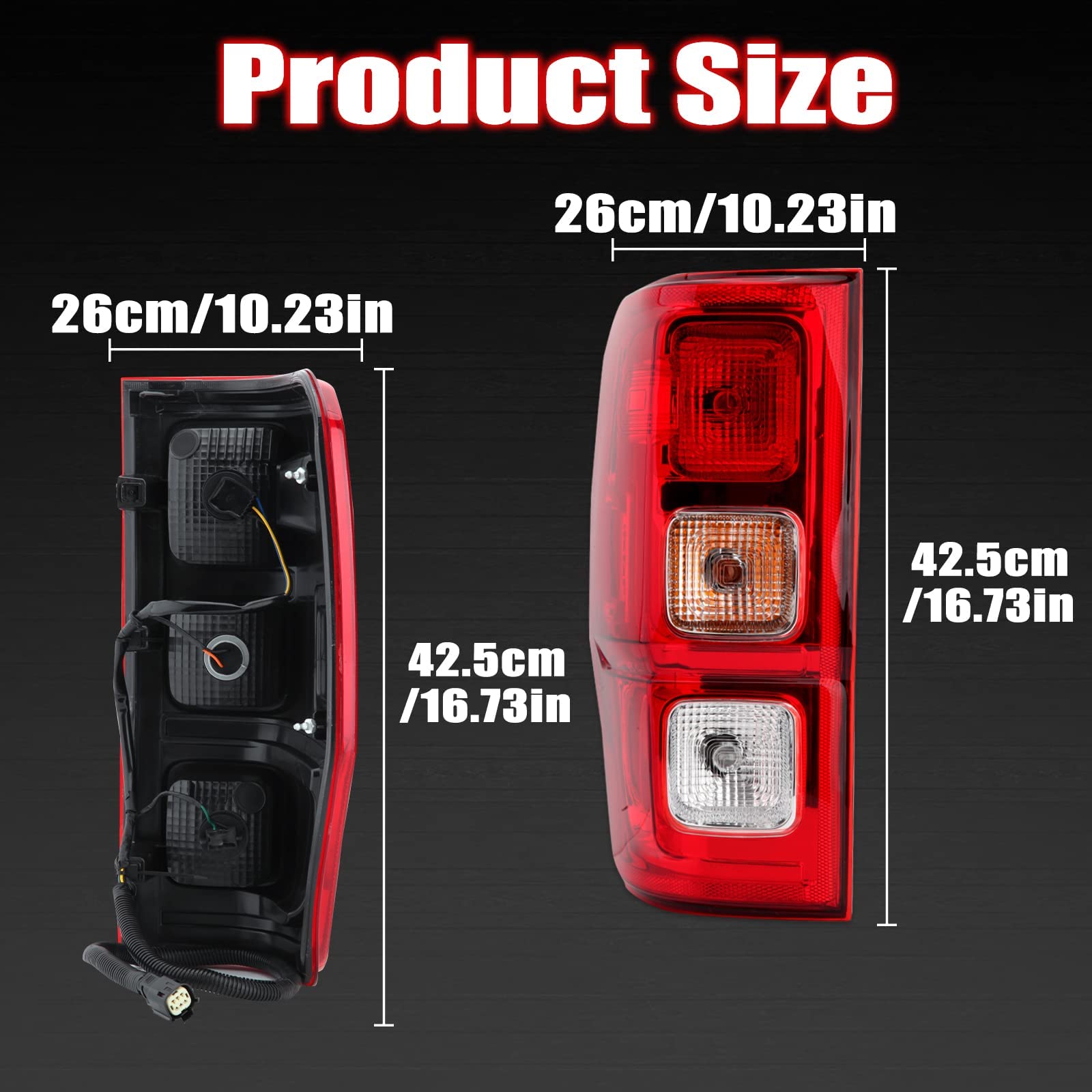 MZORANGE Brake Tail Light Rear Lamp For Ford ranger 2019 2020 2021 2022 ...