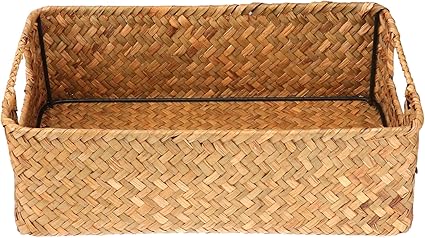 Amazon.com : DOITOOL Rectangular Wicker Baskets Storage Baskets ...