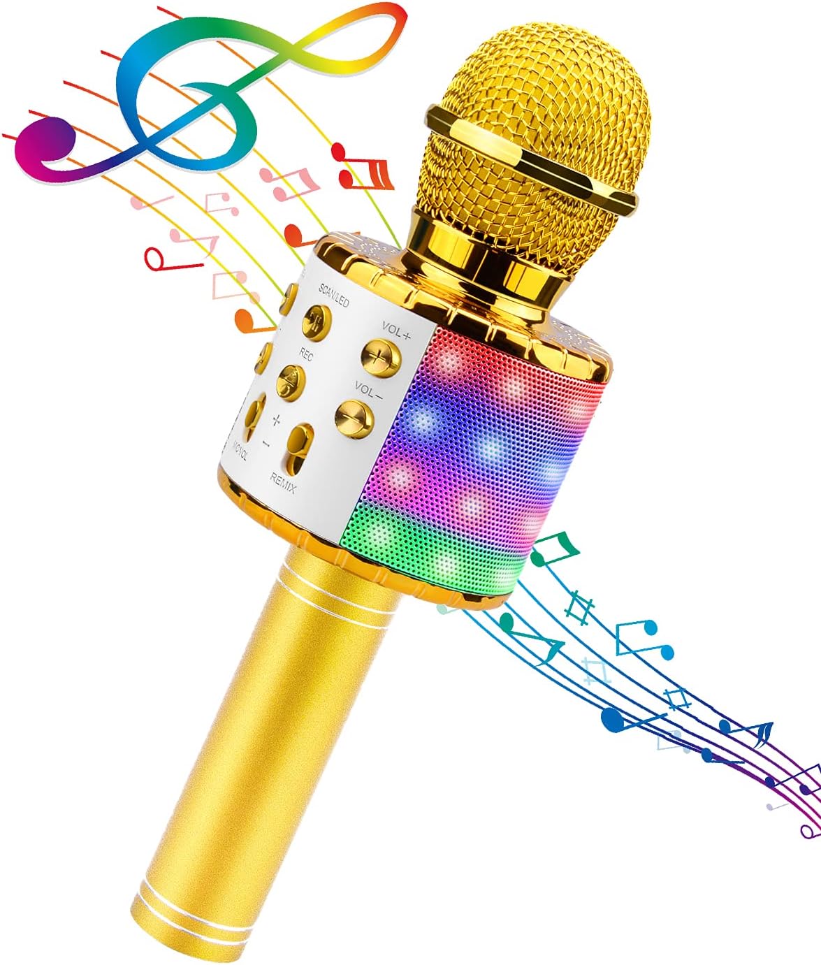 Amazon.com: The Cosplay Company Gold imitation microphone : Musical ...