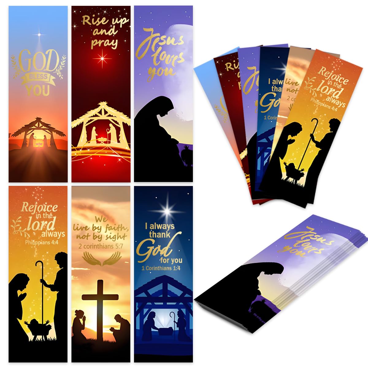 Snapklik.com : Christmas Nativity Bookmarks Christmas Christian ...
