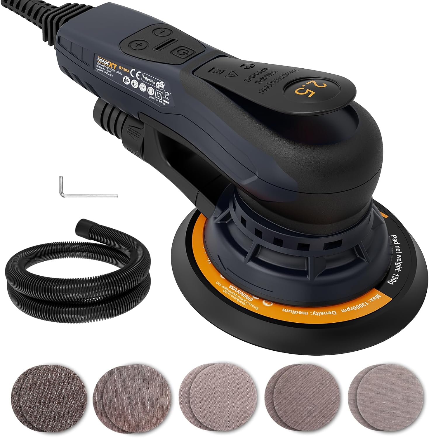 MAXXT 2.5mm Random Orbital Sander Brushless 230V Multi-Function ...