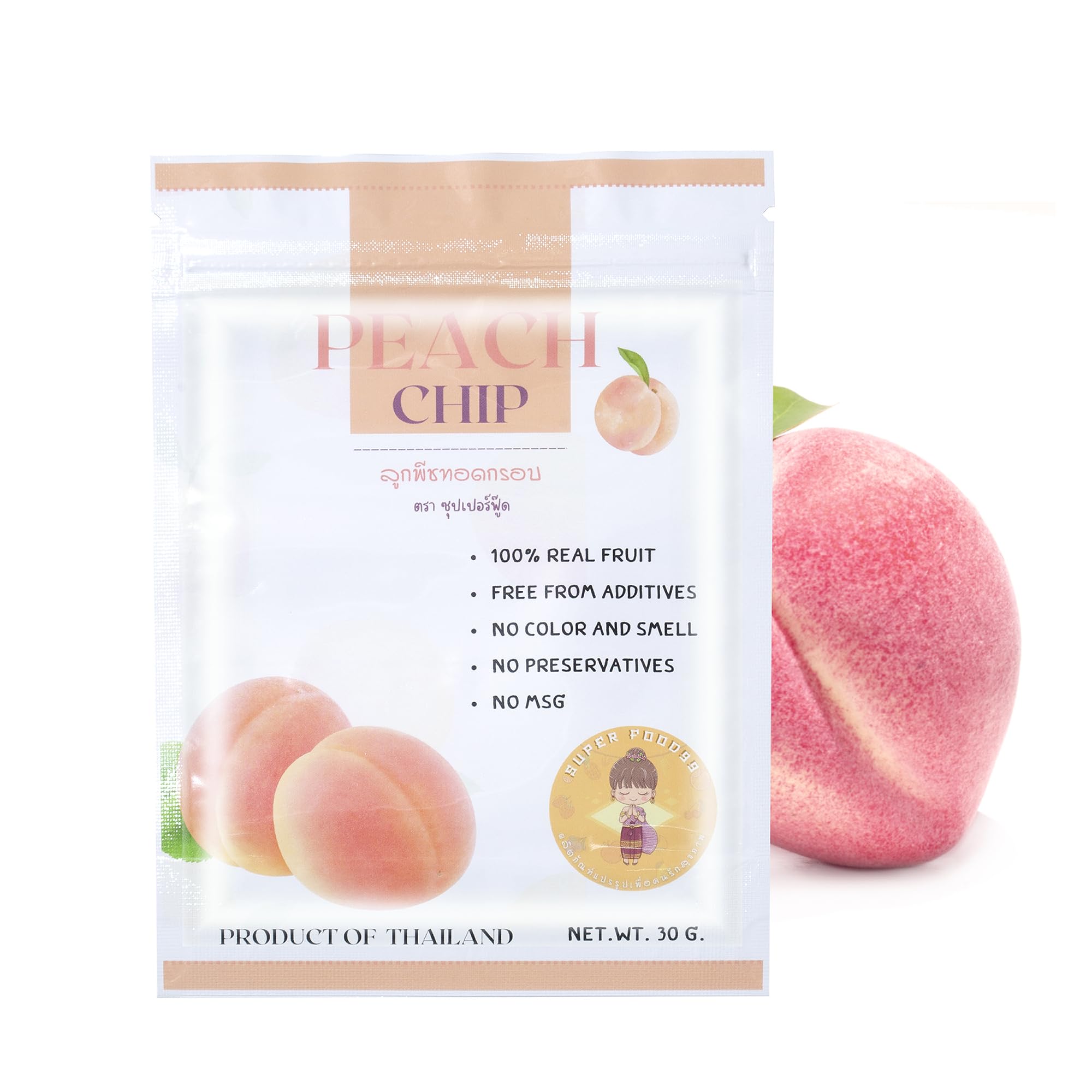 Amazon.com: Superfood Peach Chip Snacks - 100% Organic Fruit | Crunchy ...