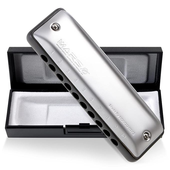 Amazon.com: KONGSHENG Mars Harmonica,10 Hole Blues Harp Harmonica ...