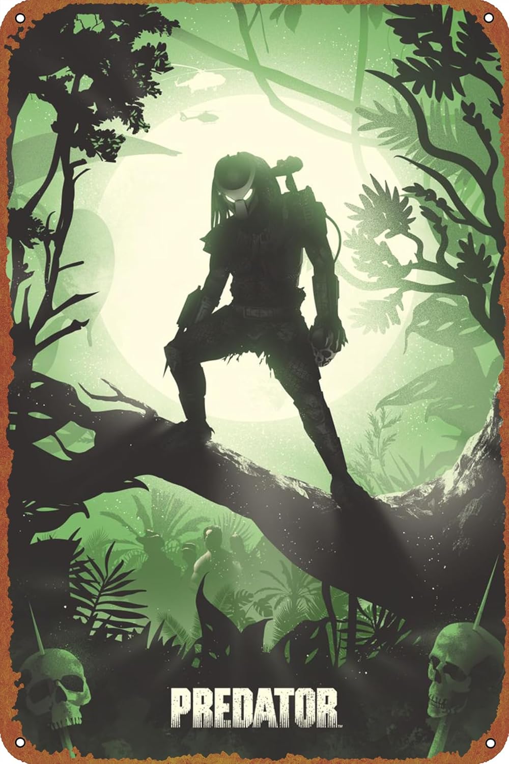 Amazon.com : Predator sepia Tin Sign Retro Metal Movie Poster Art Wall ...