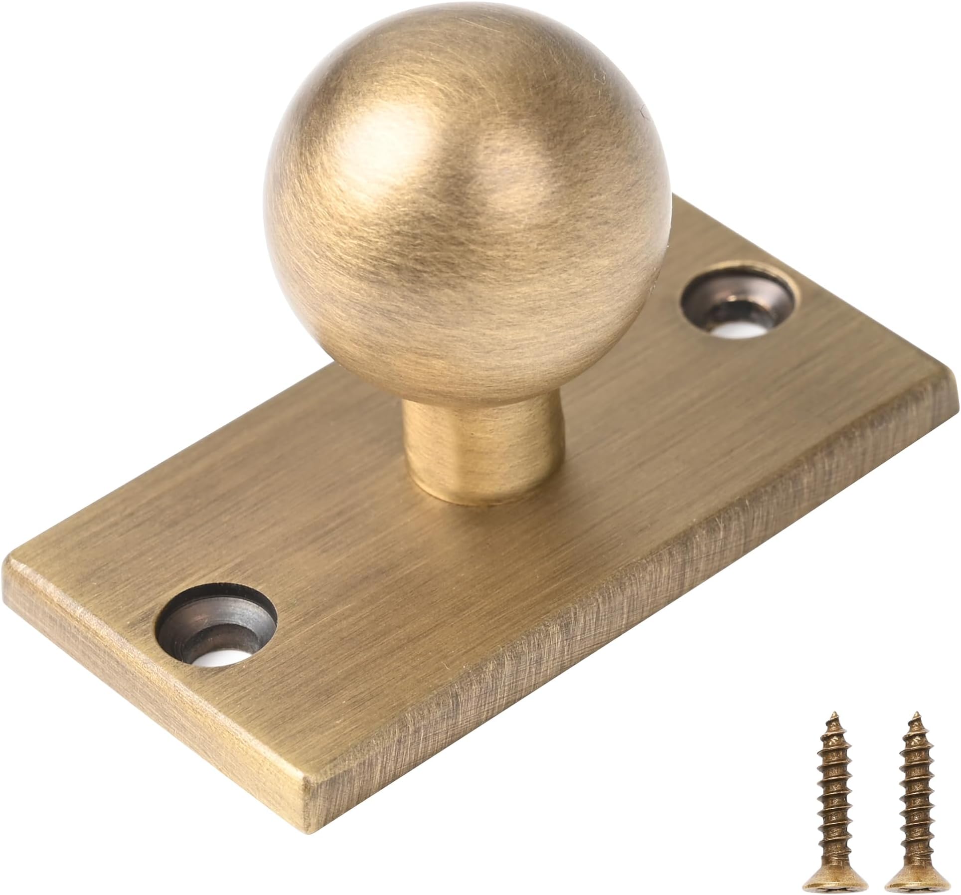 Goo-Ki Antique Brass Zinc Alloy Cabinet Knob with Backplate - Single ...