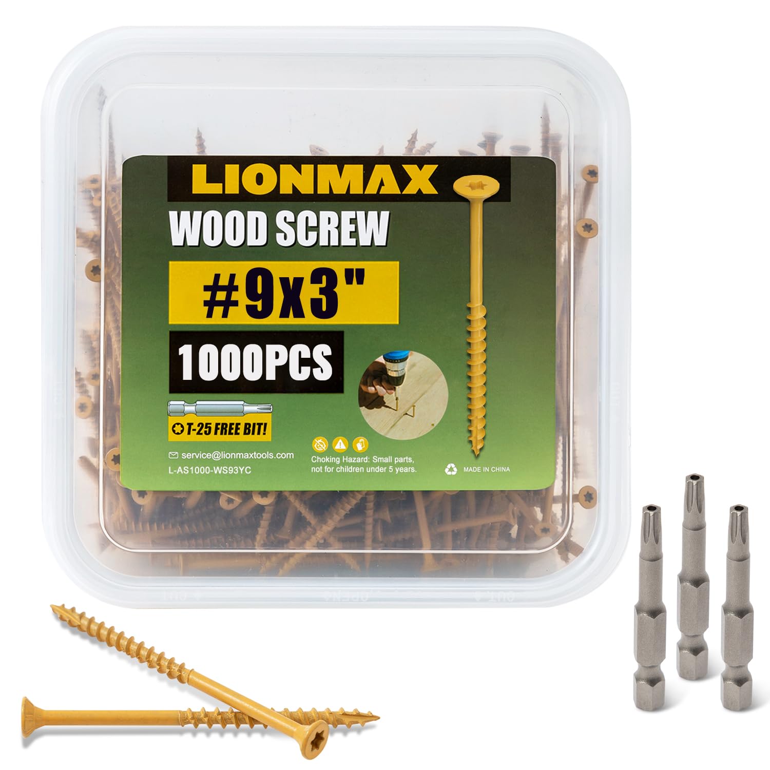 Snapklik.com : Deck Screws 3 Inch, Wood Screws #9 X 3, 1000 PCS, Rust ...