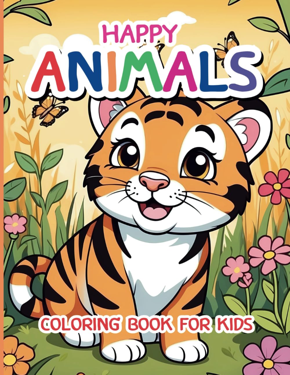 Happy Animals Coloring Book for Kids.: Embark on an Educational ...