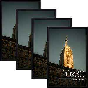 Amazon.com - Golden State Art, 20x30 Frame, Black Solid Wood with Real ...