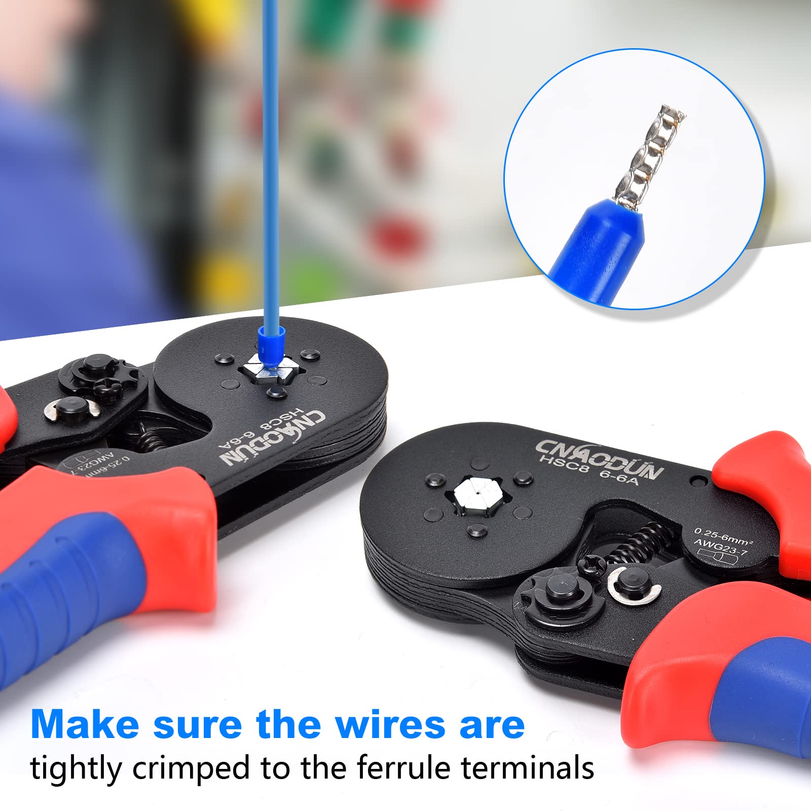 Snapklik.com : Ferrule Crimping Tool Kit, CNAODUN For AWG 23-7