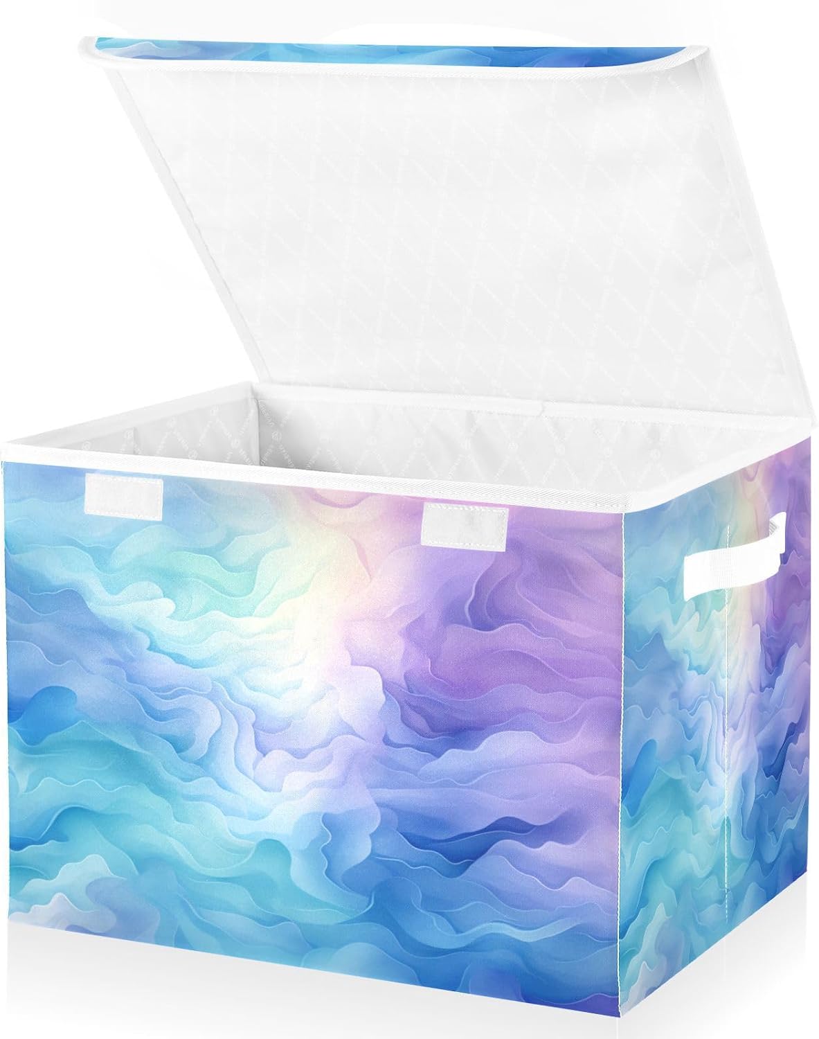 Amazon.com - senya Baskets Collapsible Storage Bins with Lids, Blue ...