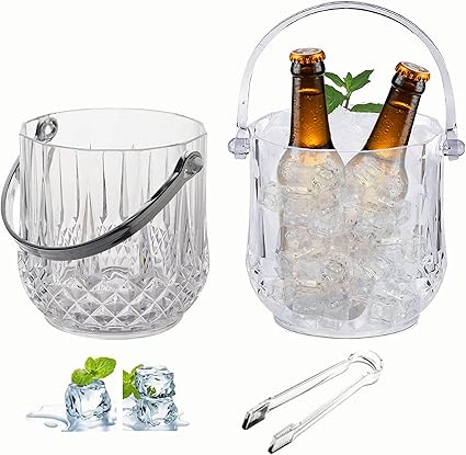 Amazon.com: 2 Pack Crystal Ice Bucket,Wine Buckets for Parties, Ice ...