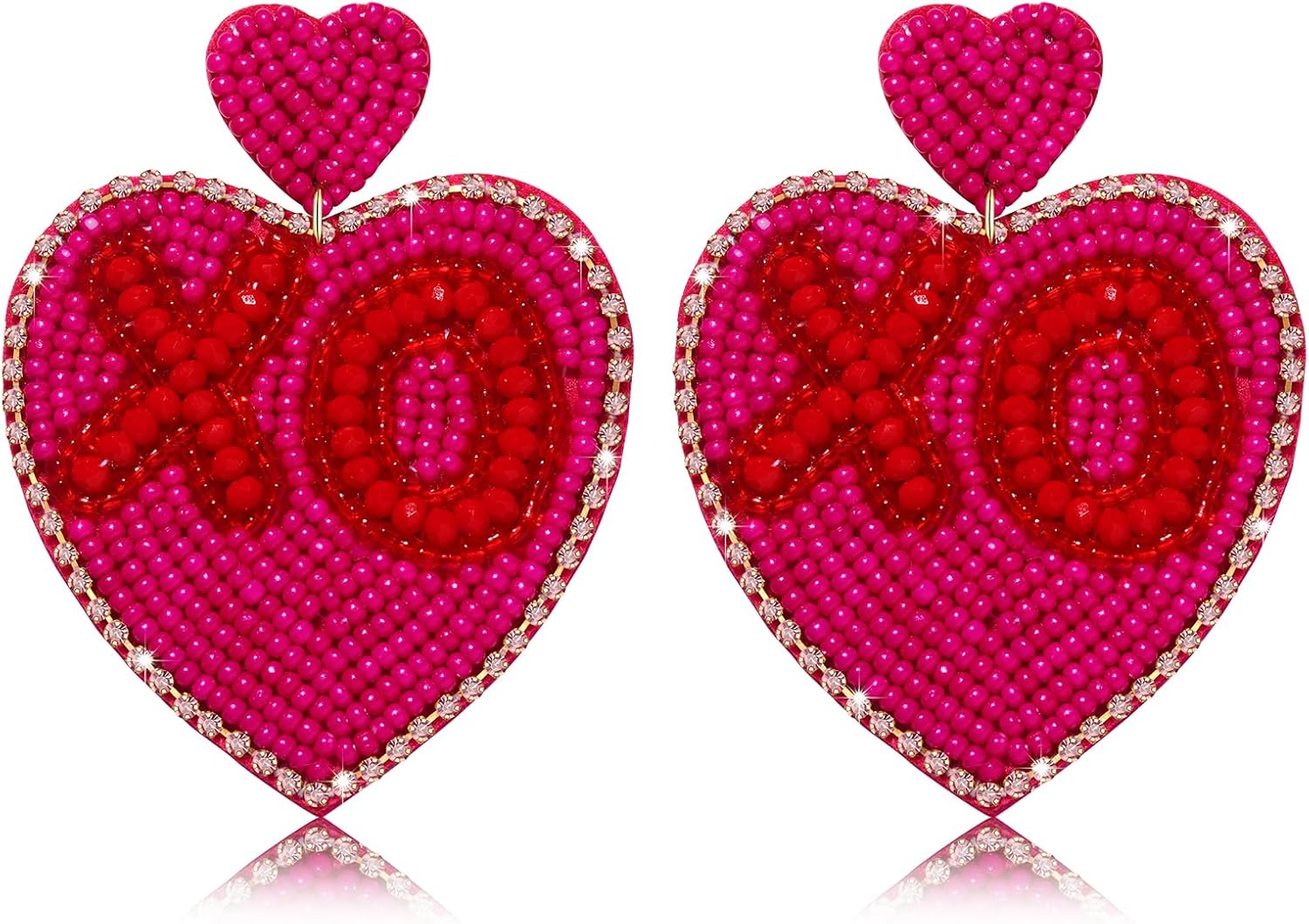 Amazon.com: Valentine Heart Earrings XO XO Conversation Heart ...