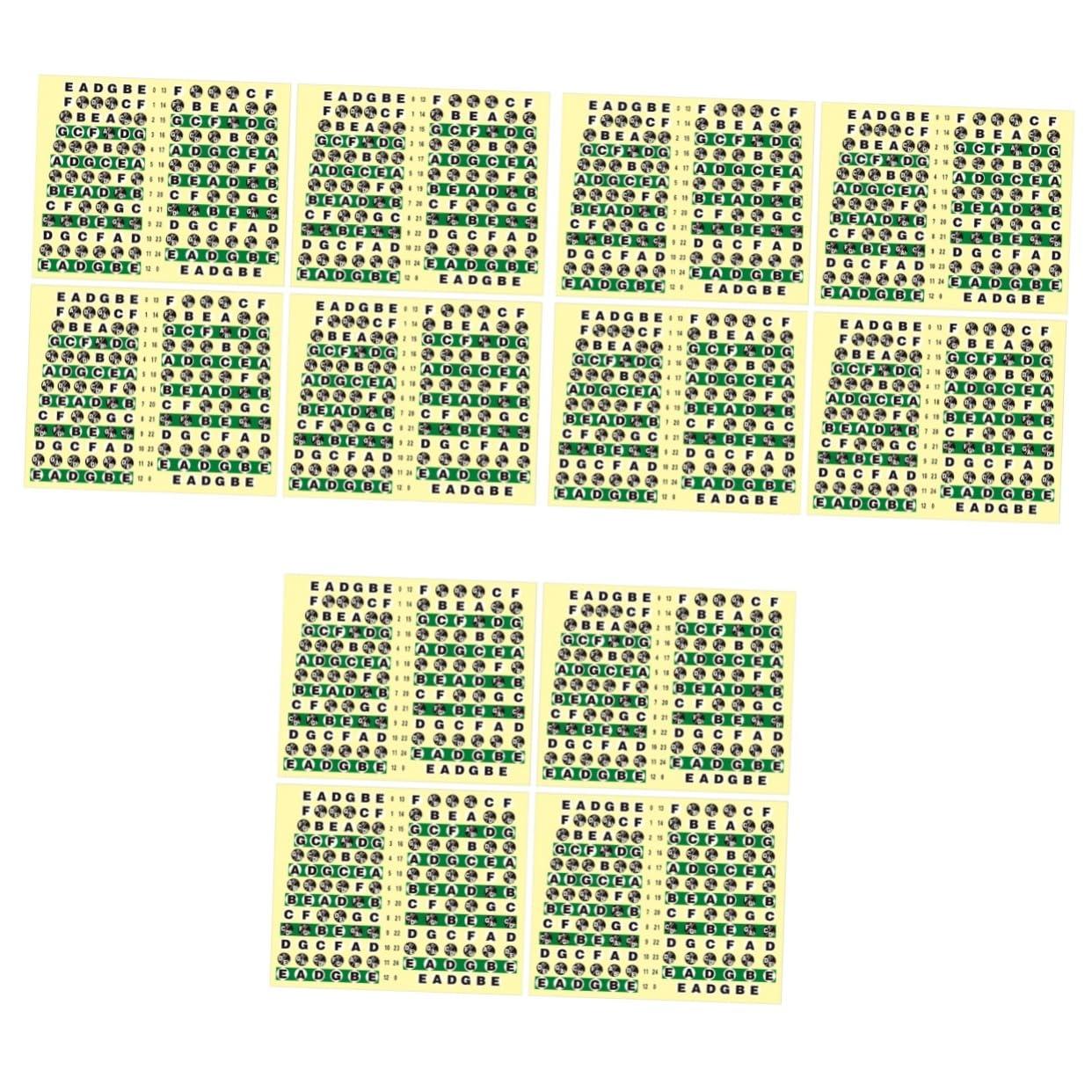 Amazon.com: 30 Pcs Guitar Fret Stickers Label Stickers Fret Note Map ...