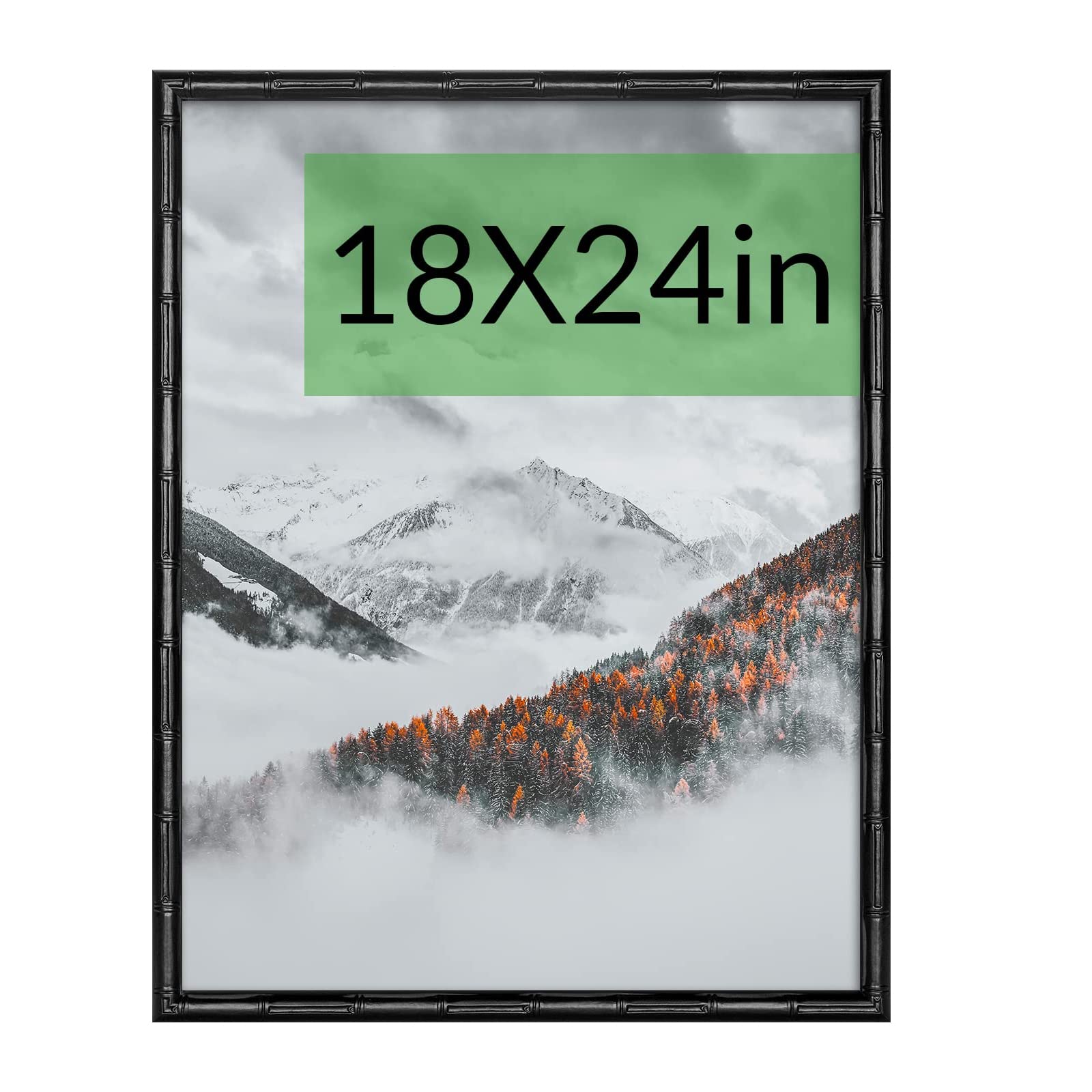 Snapklik.com : 18x24 Picture Frame, Black Poster Frame, Bamboo Design ...