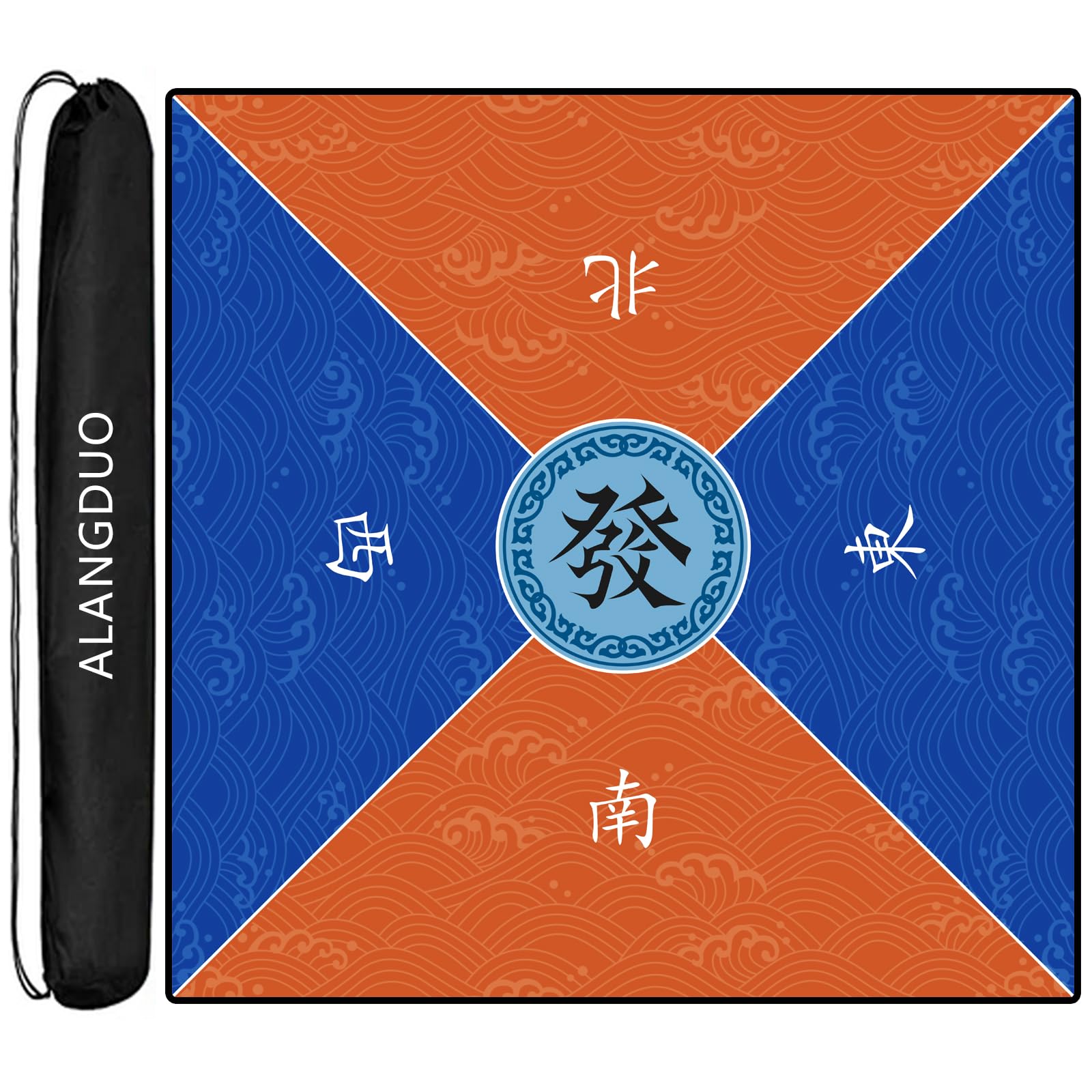 Amazon.com: ALANGDUO Large Mahjong Mat with Black Carrying Bag, Anti ...
