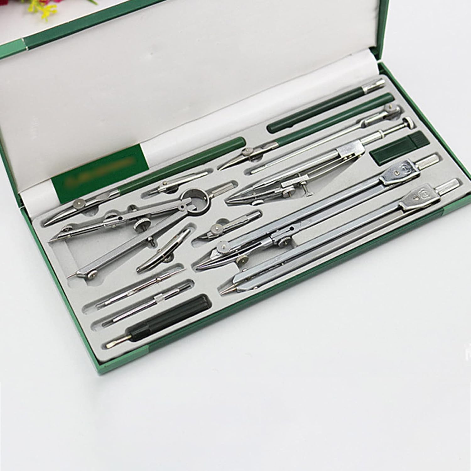 MITLOW 15 Pcs Professional Geometry Set, Metal Compass Geometry ...