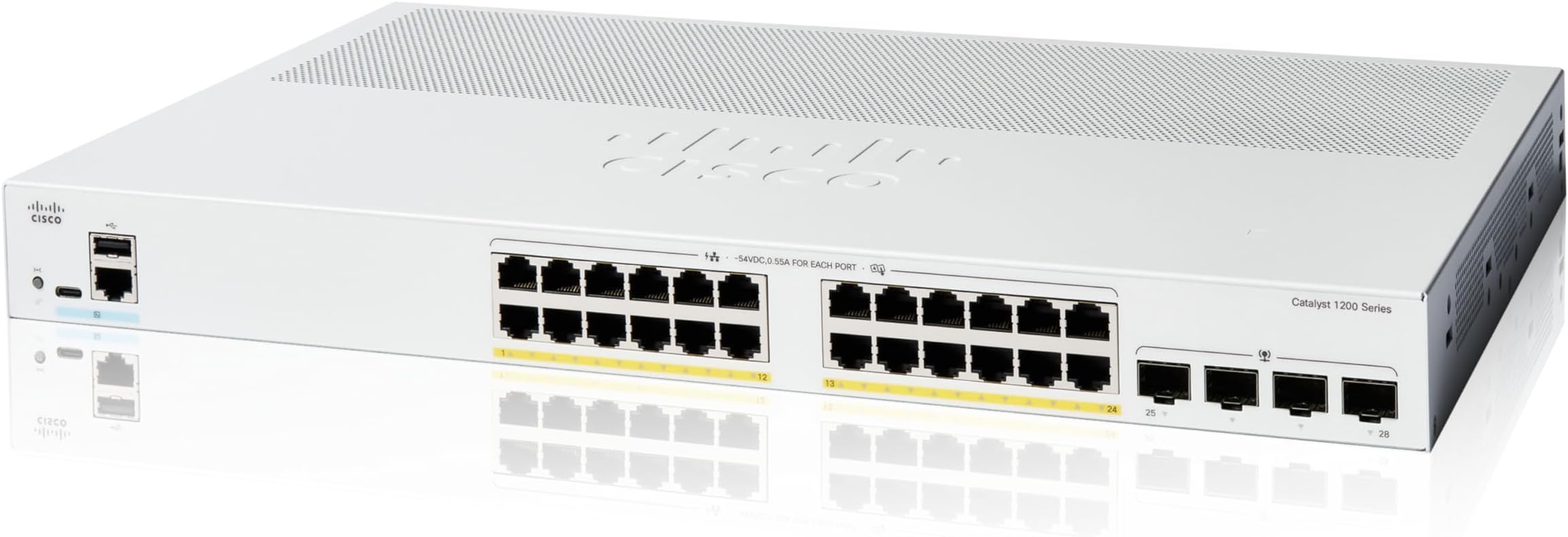 Amazon.com: Cisco Catalyst 1200-24P-4G Smart Switch, 24 Port GE, PoE ...