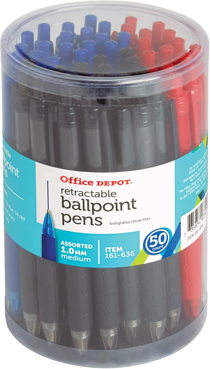 Amazon.com : Office Depot® Retractable Ballpoint Pens With Grips ...