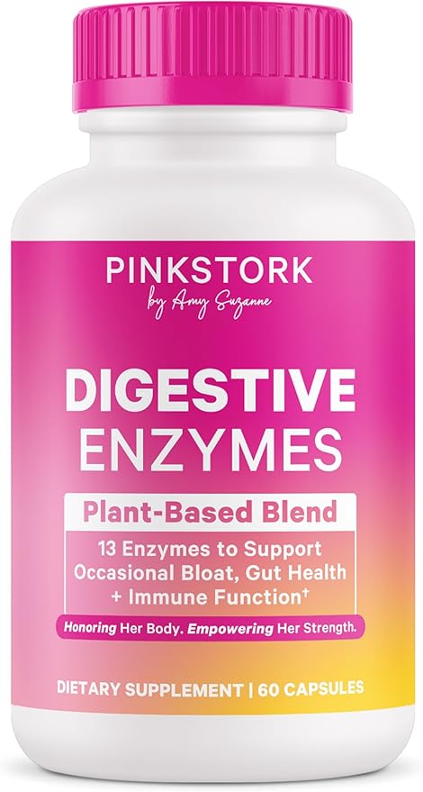 Amazon.com: Pink Stork Digestive Enzymes for Women | Supports Digestion ...