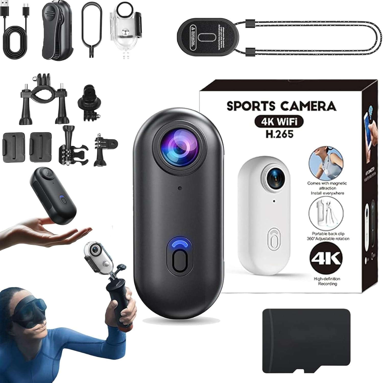 Amazon.com : 4K Mini Body Camera, 2025 New POV Camera, Thumb Size Cam ...