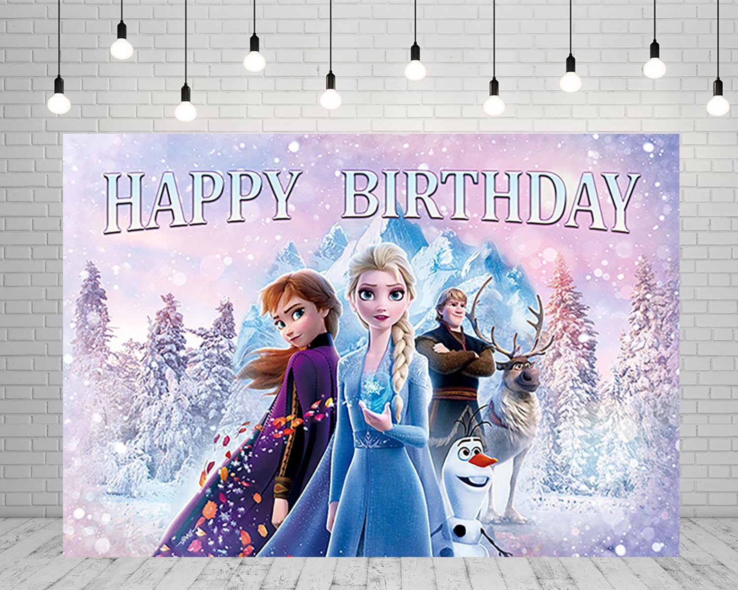 Amazon.com : ZHJCXYQQK Frozen Backdrop for Birthday Party Supplies ...