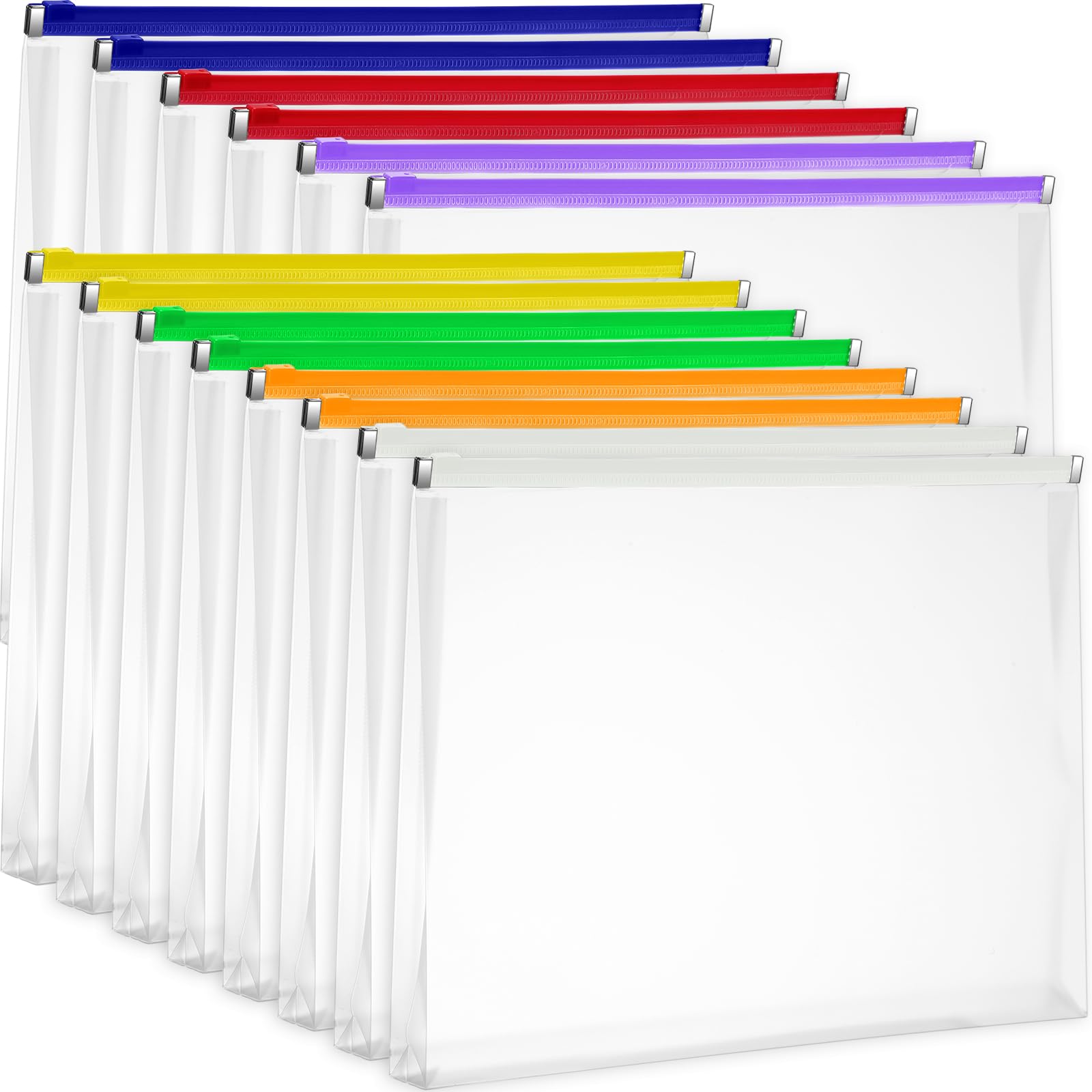 Amazon.com : Yexiya 14 Pack Clear Plastic Zip Envelopes A4 Zipper ...
