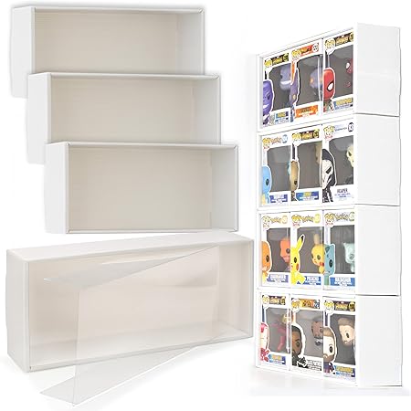 Amazon.com: Display Case Compatible with Funko Pop Boxes, Stackable 4 ...