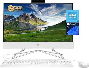 Amazon.com: HP 22 inch All-in-One Desktop PC • Microsoft Office Trial ...