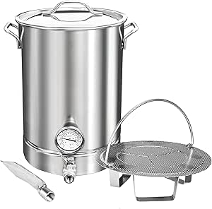 Amazon.com: Dardoo Home Brew Kettle Stainless Steel 10 gallon Mash Pot ...